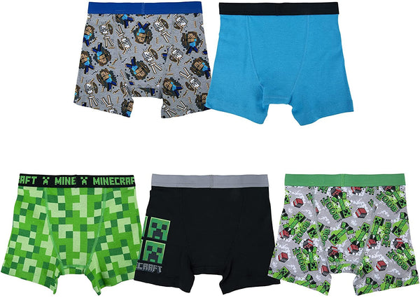 Minecraft Boys 5 Pack Boxer Briefs – sandstormusa