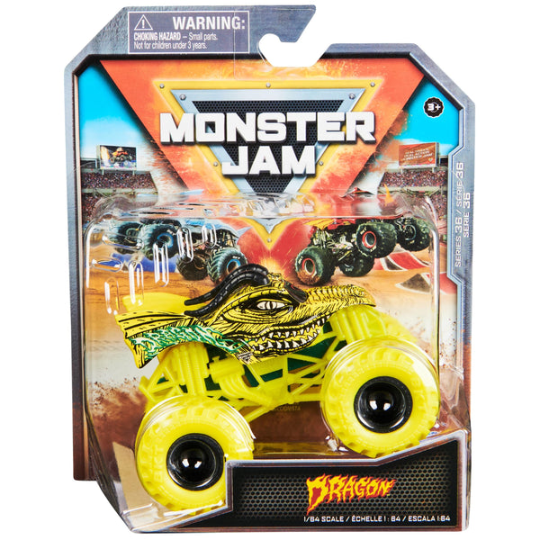 Monster Jam, Official Dragon Monster Truck, Die-Cast Vehicle, 1:64 Sca ...