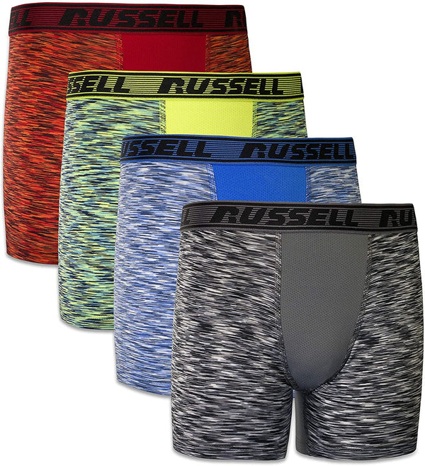 Russell Athletic Boys' Freshforce Performance Boxer Brief (4 Pack ...