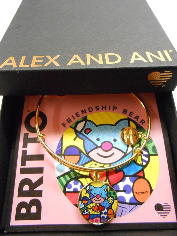 Alex and Ani Art Infusion Necklace Charm | Romero Britto (Gold-Friends ...